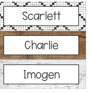 Botanical Greenery Theme Classroom Decor Editable Student Desk Label ...