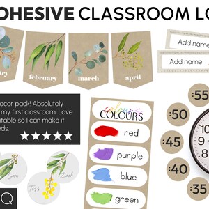 Eucalyptus GUM LEAF Classroom Decor BUNDLE Eucalyptus Class Theme - Etsy UK
