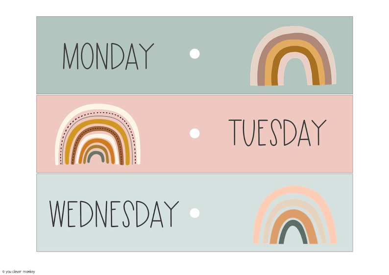 Modern BOHO RAINBOW 10 Drawer Trolley Labels | Etsy