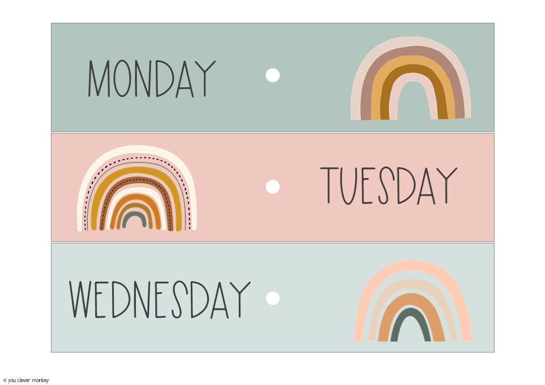 Modern BOHO RAINBOW 10 Drawer Trolley Labels - Etsy