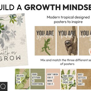 WILD TROPICS Inspirational Classroom Posters | Vintage Tropical ...
