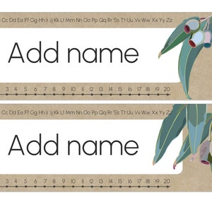 AUSSIE FLORA Editable Desk Plates | Eucalyptus Classroom Decor - Etsy ...