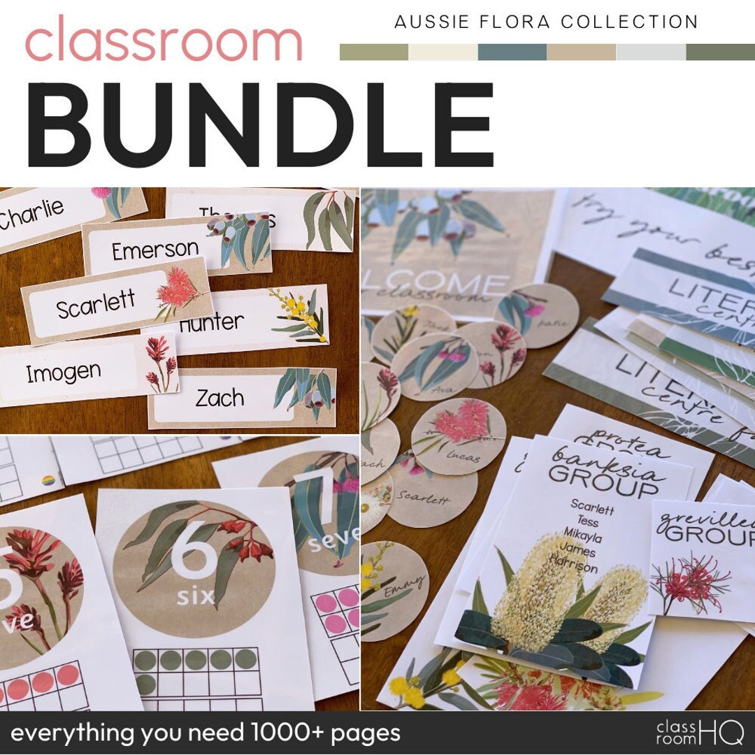 AUSSIE FLORA Classroom Decor BUNDLE - Etsy