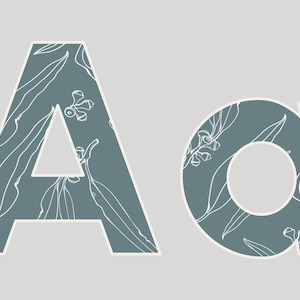 Eucalyptus Bulletin Board Letters Editable Lettering Pack AUSSIE FLORA ...