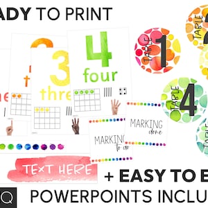 Rainbow Theme Classroom Decor BUNDLE | WATERCOLOR PAINT Collection - Etsy