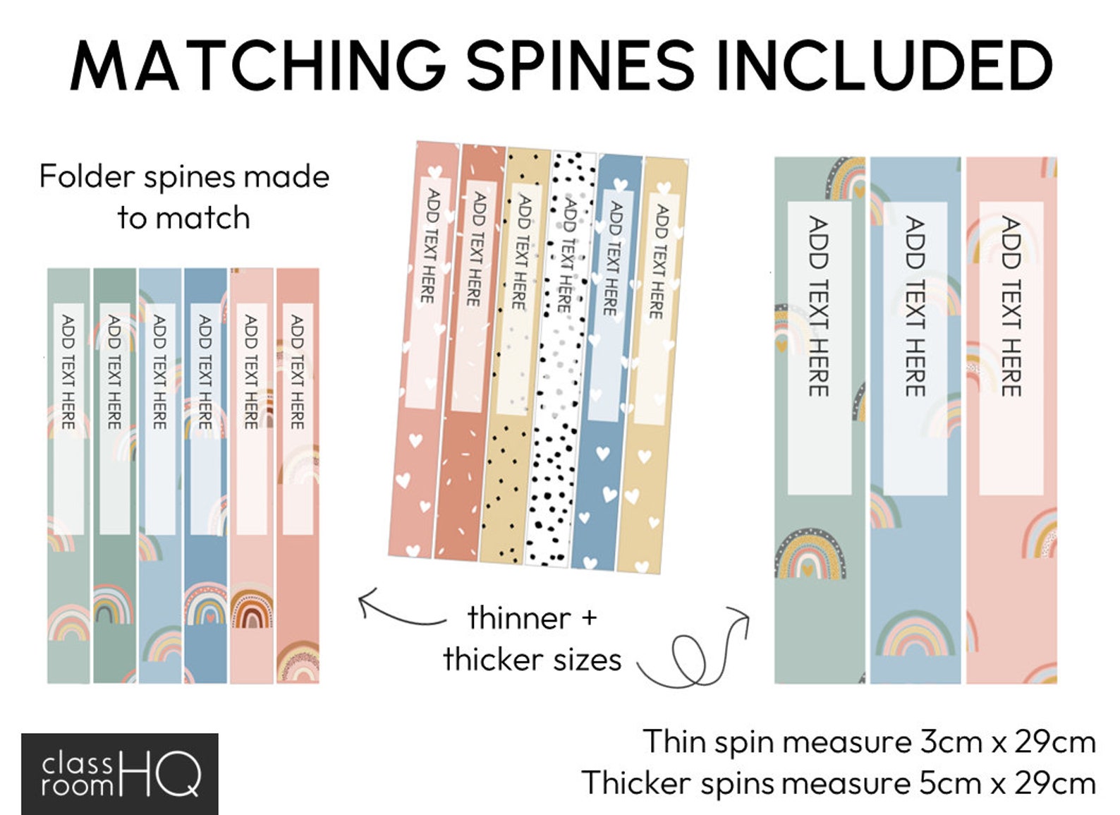 Modern BOHO RAINBOW Binders Book Covers Pack - Etsy