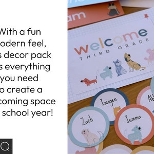 DOG DAYS Classroom Labels + Signs Pack | Dog Themed Classroom Decor - Etsy