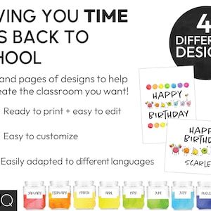 Watercolor Rainbow Theme Class Birthday Display | WATERCOLOR PAINT ...