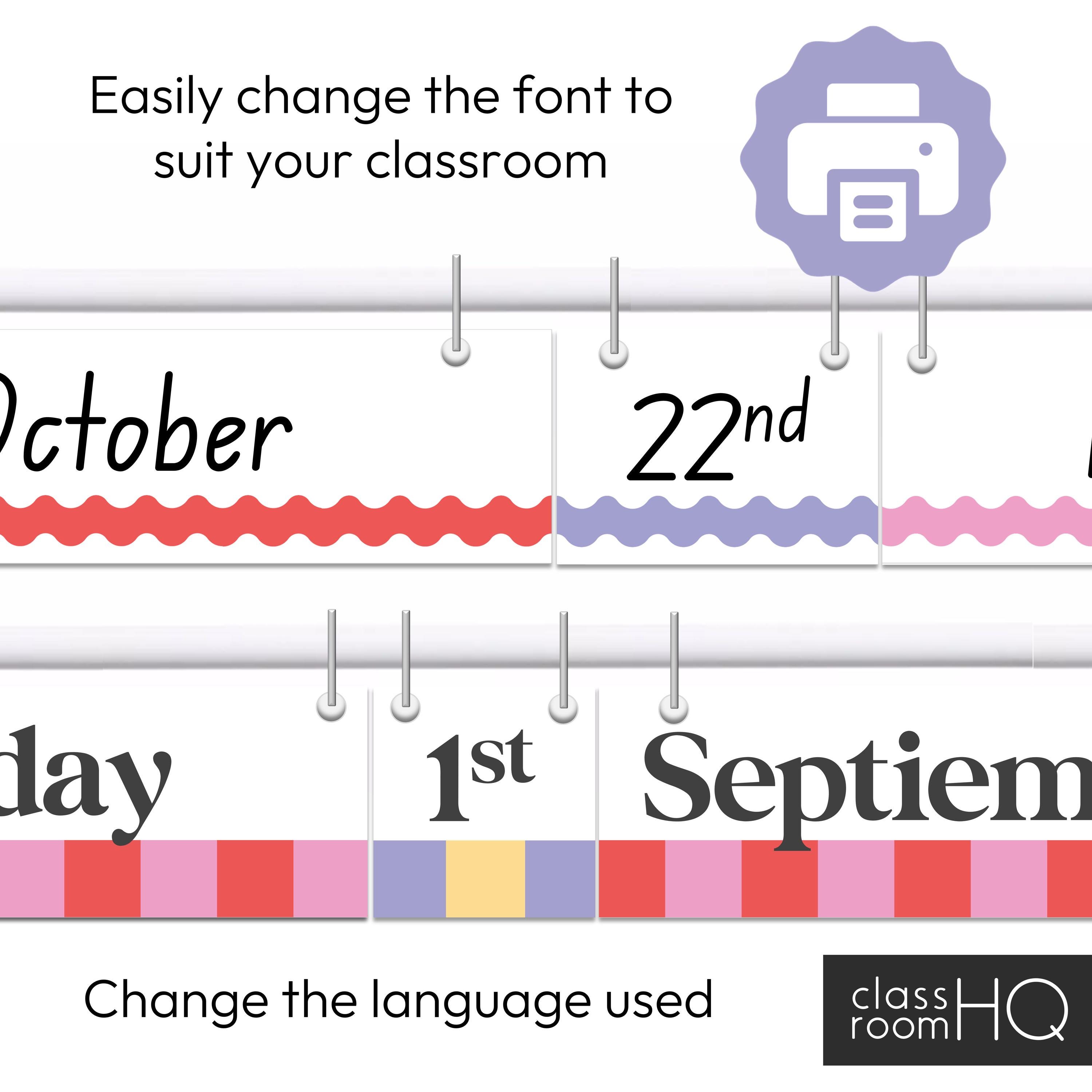 Editable Flip Calendar | Garden Theme Classroom Decor | Pastel ...