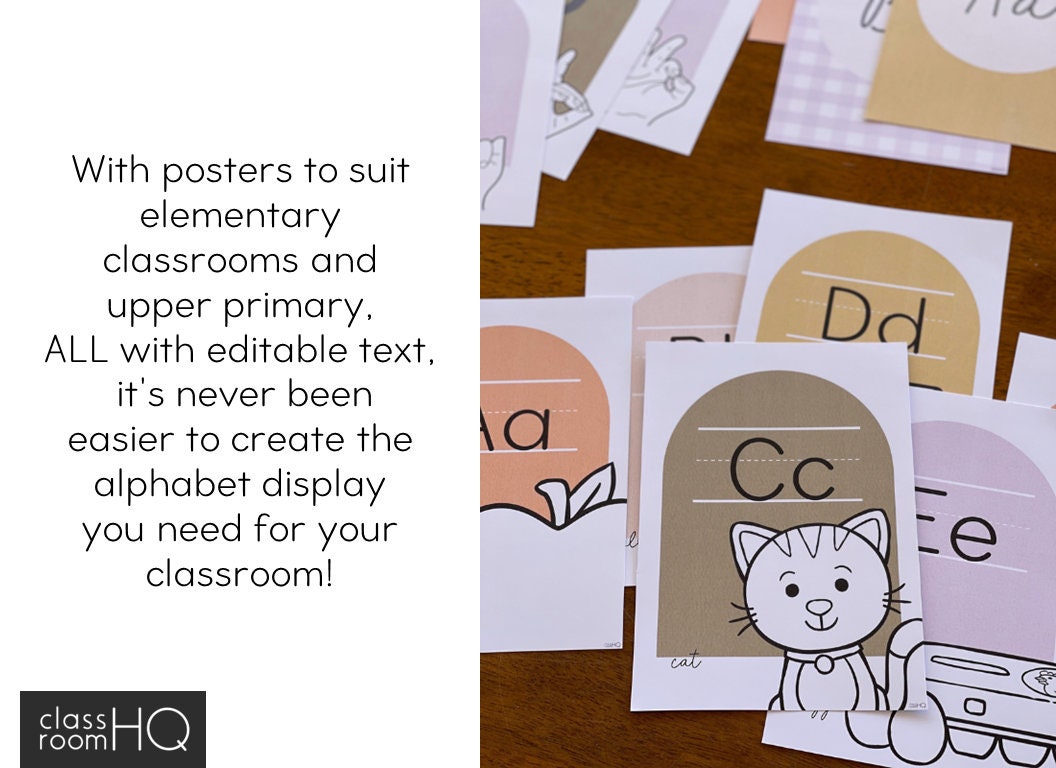 Groovy Vintage Retro Theme Classroom Decor Alphabet Posters | SUNDAZED ...