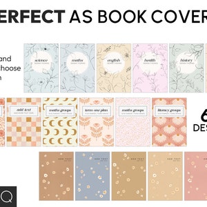 Vintage Cozy Natural Theme Classroom Decor Editable Binder Covers ...