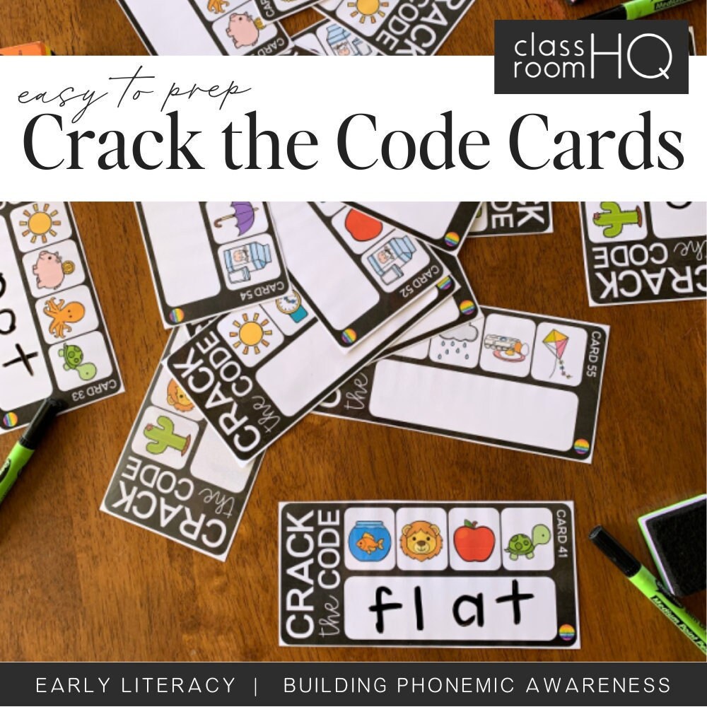 Crack the Code CCVC Word Pack Phonemic Awareness - Etsy