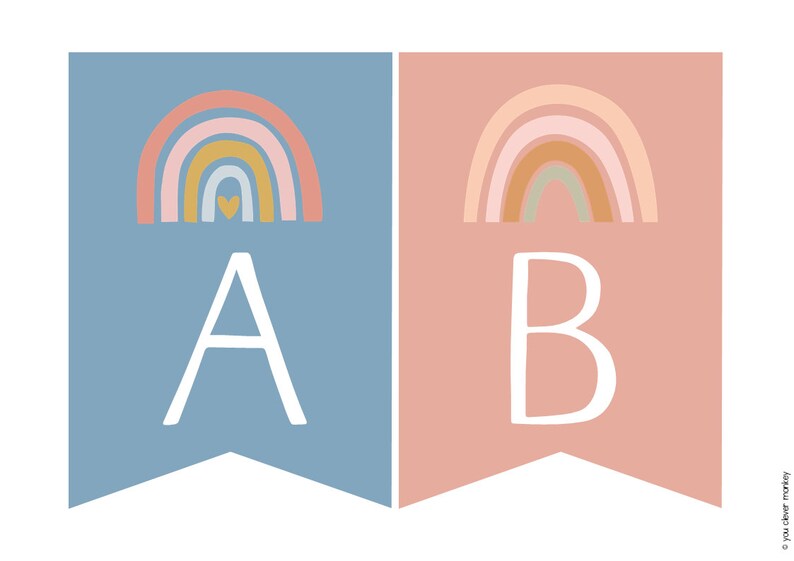 Modern BOHO RAINBOW Classroom Bunting Pack - Etsy