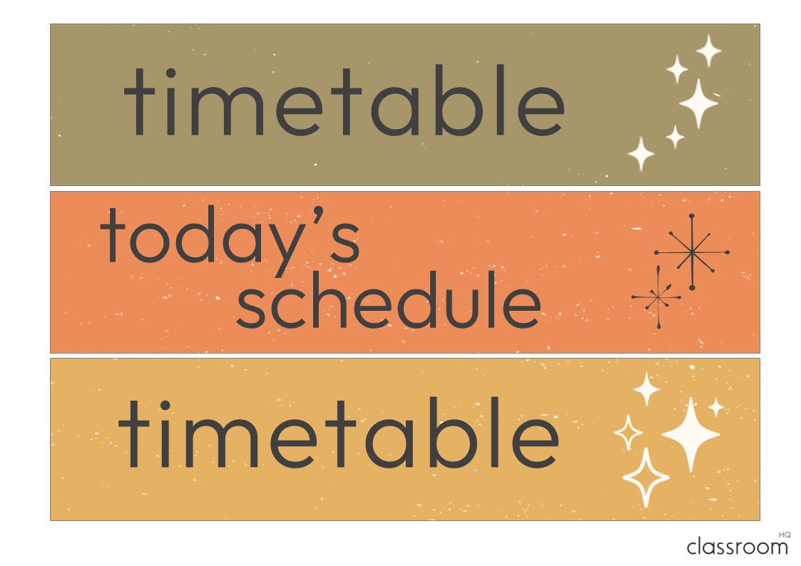 RETRO REWIND Classroom Timetable Pack Retro Classroom Decor - Etsy UK