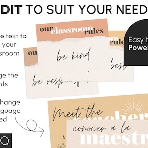 Modern Neutral Boho Theme Calm Classroom Decor Bundle | BOHO SUMMER - Etsy