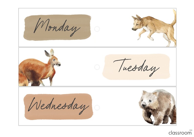 MODERN AUSSIE Teacher Trolley 10-drawer Labels | Australian Themed ...
