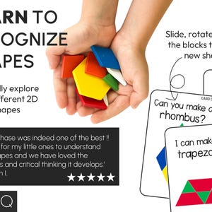 2D Shape STEM Challenge Pattern Block Task Cards and Mats - Etsy