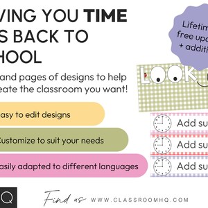 Editable Visual Timetable Display | SPRING GARDEN Classroom Decor Theme ...