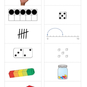 Number Sorting Mats 1-10 | Etsy
