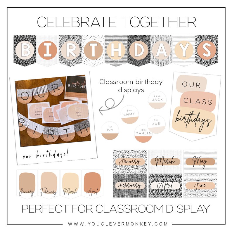 BW NEUTRALS Classroom Decor Bundle - Etsy UK