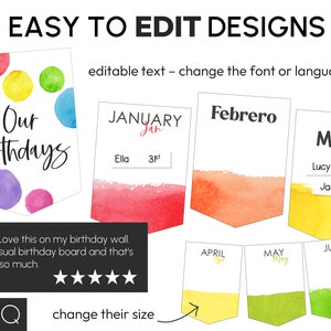 Watercolor Rainbow Theme Class Birthday Display | WATERCOLOR PAINT ...