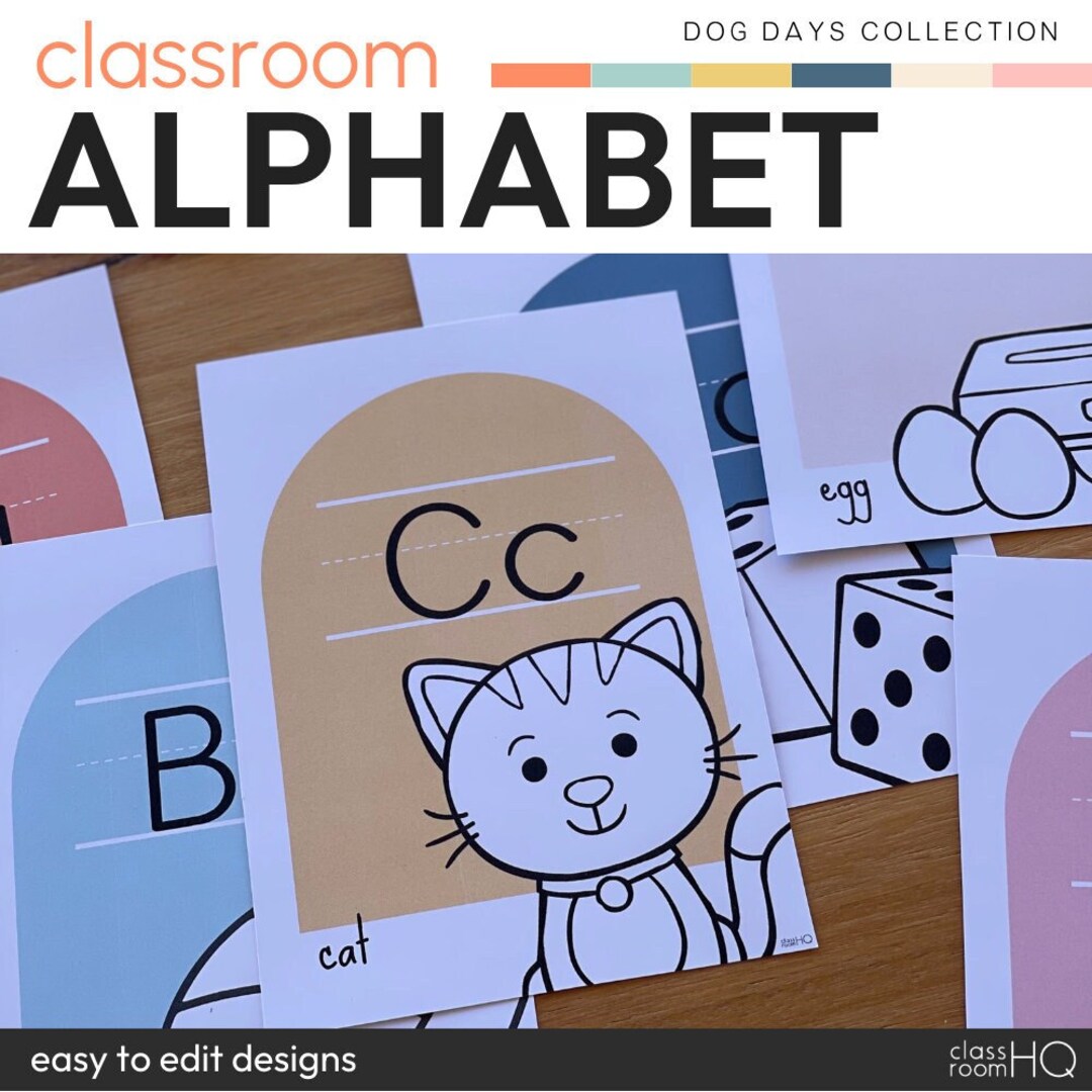 DOG DAYS Alphabet Posters - Etsy