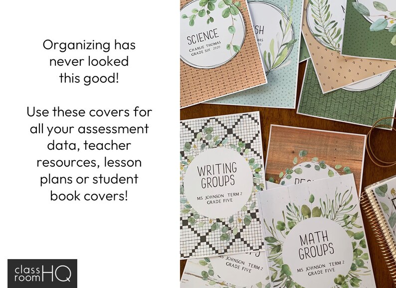 Rustic Farmhouse Classroom Decor Editable Binder Covers + Student Book ...