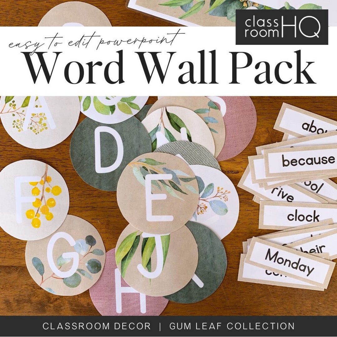 GUM LEAF Word Wall Pack Eucalyptus Class Theme - Etsy
