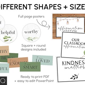 Botanical Greenery Theme Classroom Decor Affirmation Station Pack ...