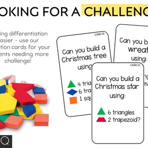 Christmas STEM Pattern Block Challenge Cards - Etsy UK