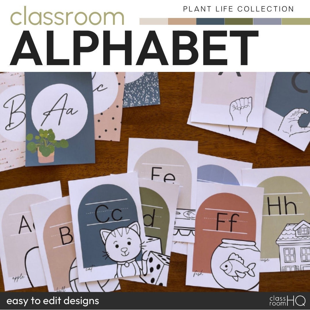 PLANT LIFE Alphabet Posters | ASL + Auslan Alphabet Posters - Etsy