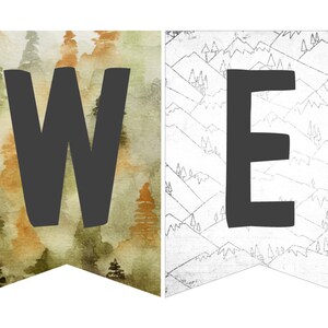 Woodland Forest Theme Classroom Decor Class Bulletin Board Bunting Pack ...