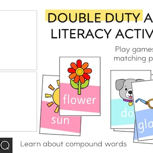 Pick A Partner - Compound Word Partner Cards Pack - Etsy