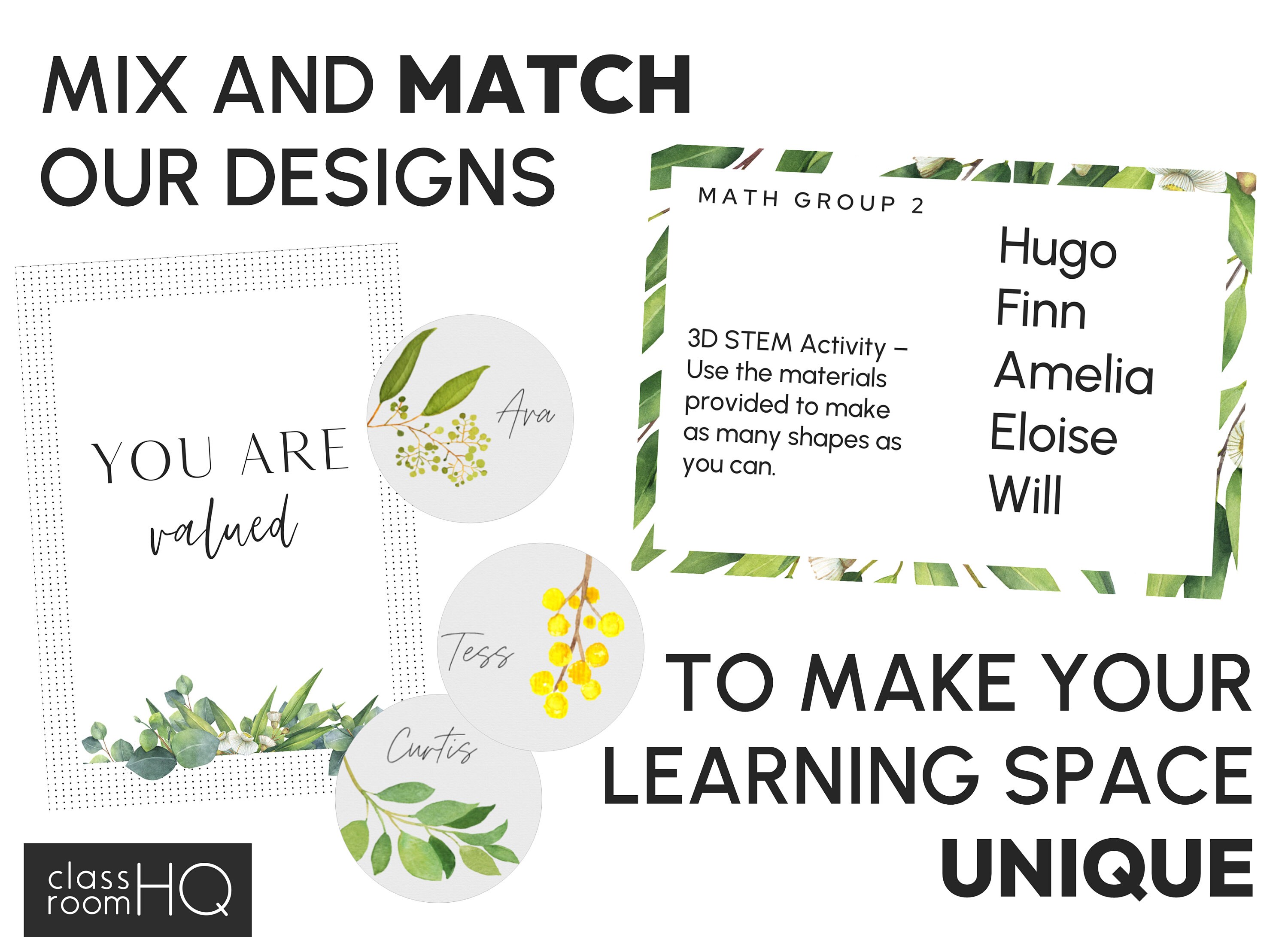 Australian Eucalyptus Natural Theme Editable Classroom Labels + Signs ...