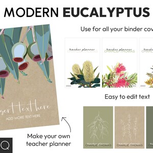AUSSIE FLORA Binder Covers Pack | Australian Eucalyptus Classroom Decor ...