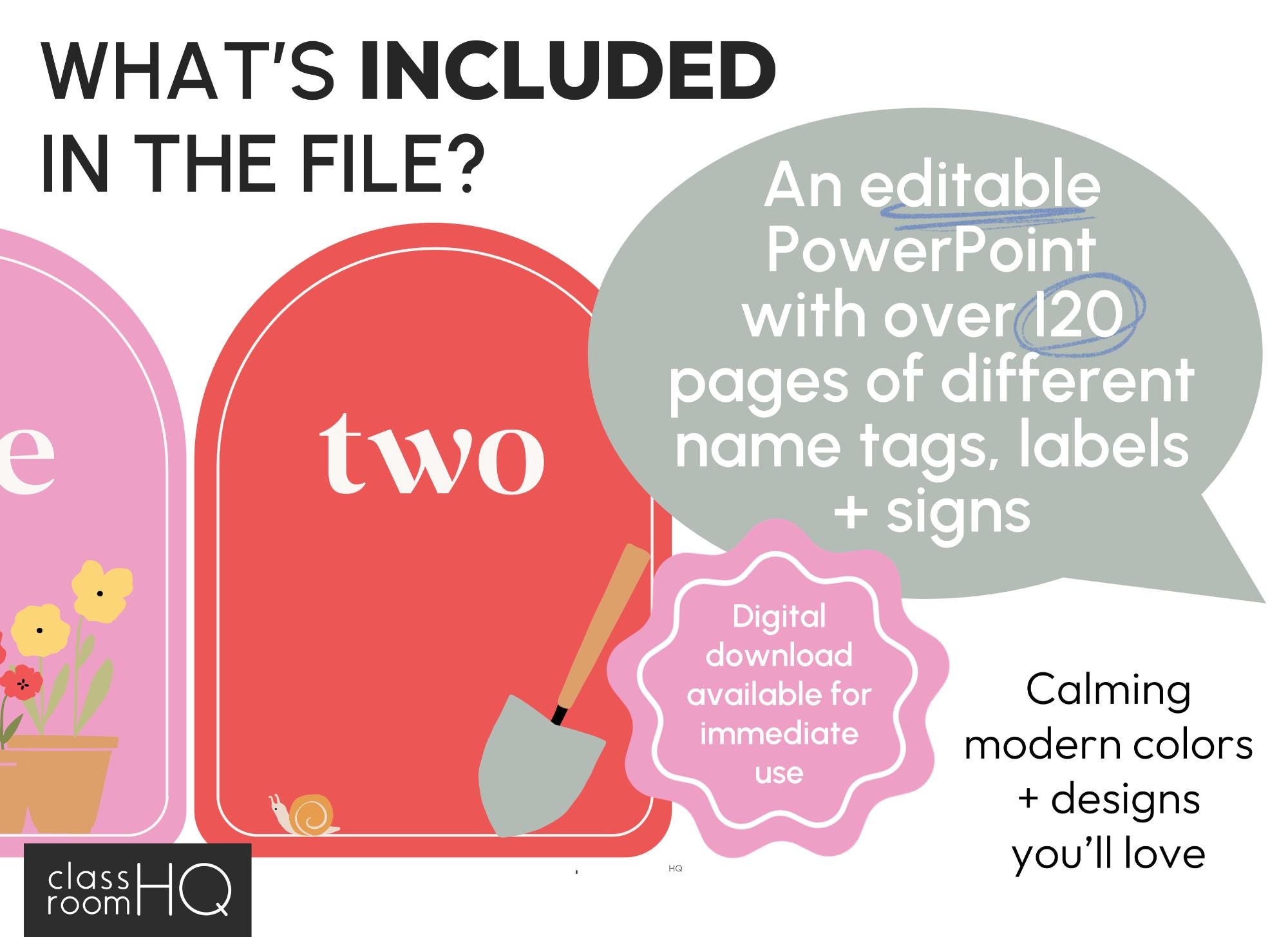 Editable Classroom Labels, Signs & Posters | SPRING GARDEN Classroom ...