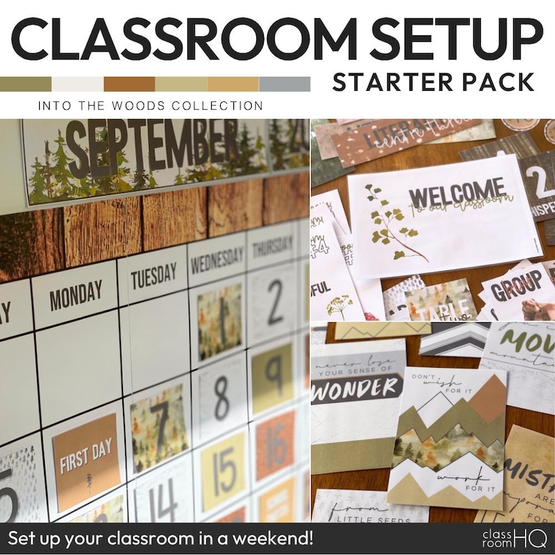Editable Classroom Decor Starter Pack, Woodland Classroom Theme ...