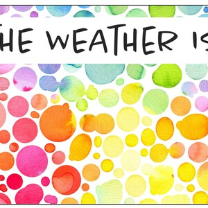 Rainbow WATERCOLOR PAINT Classroom Calendar - Etsy