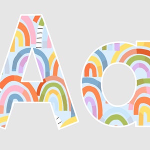OVER THE RAINBOW Classroom Display Lettering Pack - Etsy