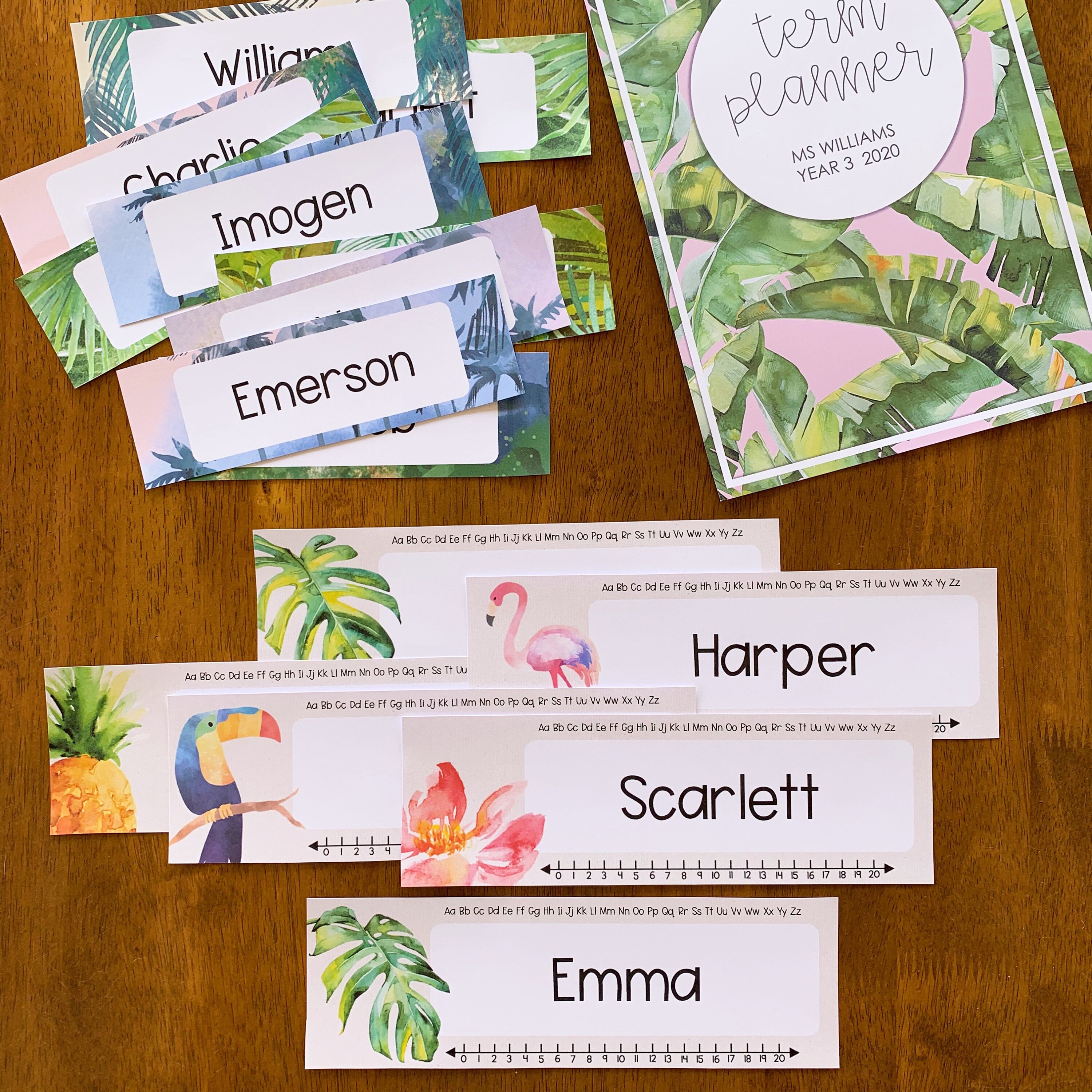 Modern Tropical Classroom Decor BUNDLE | TROPICAL COAST - Etsy