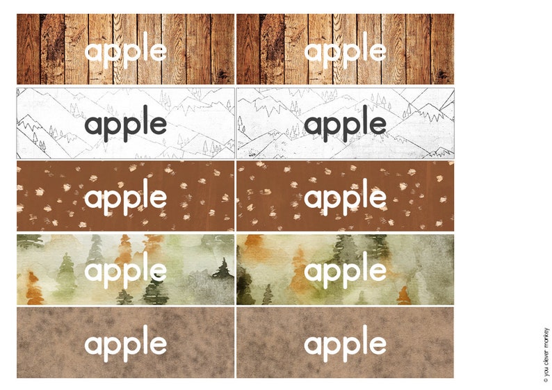 Word Wall Cards Classroom, Editable Sight Word Wall, Woodland Word Wall ...
