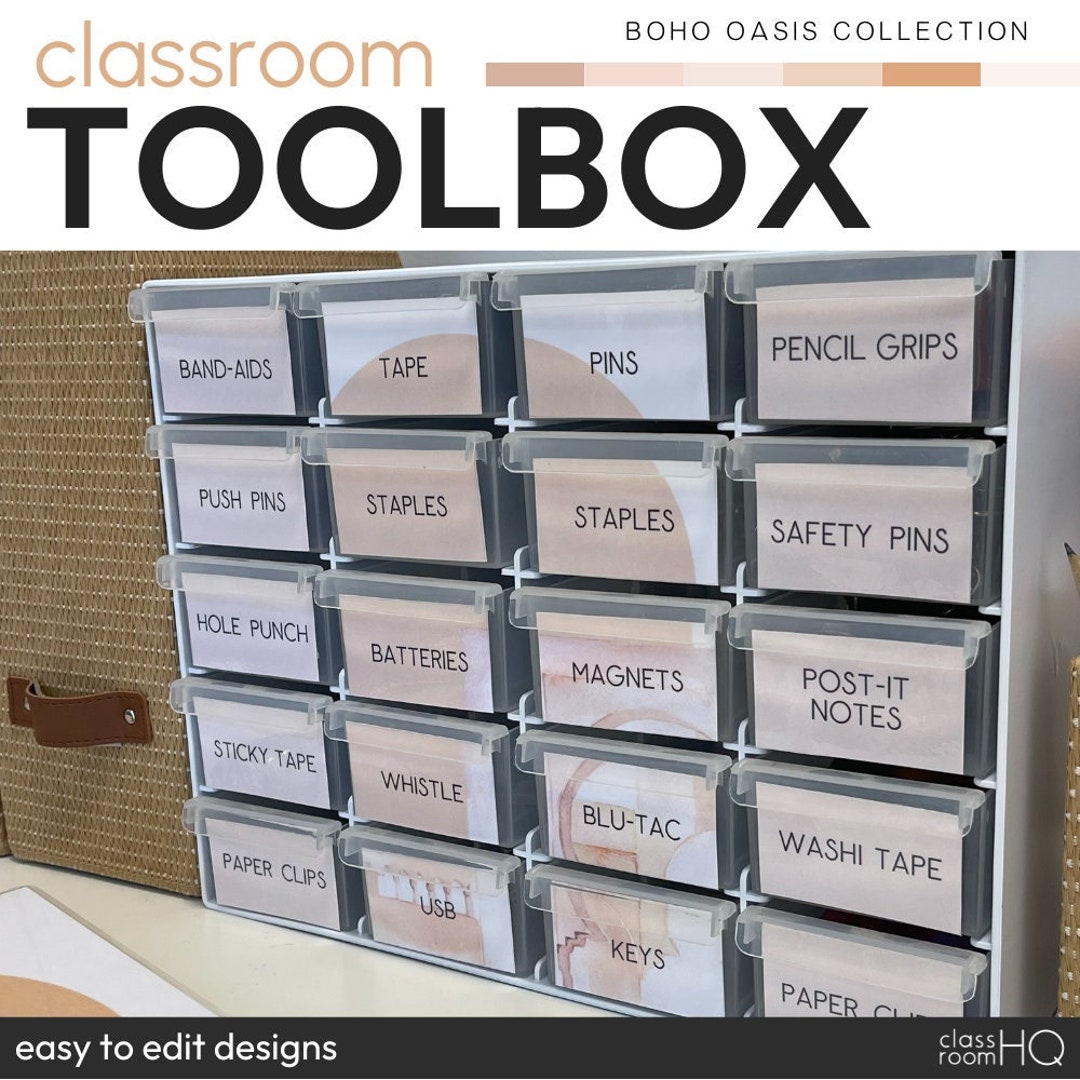 Calm Classroom Decor Neutral Class Theme Editable Teacher Toolbox ...