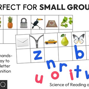Beginning Sounds Letter Match Cards Early Literacy Center Activity ...