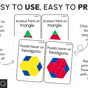 2D Shape STEM Challenge Pattern Block Task Cards and Mats - Etsy
