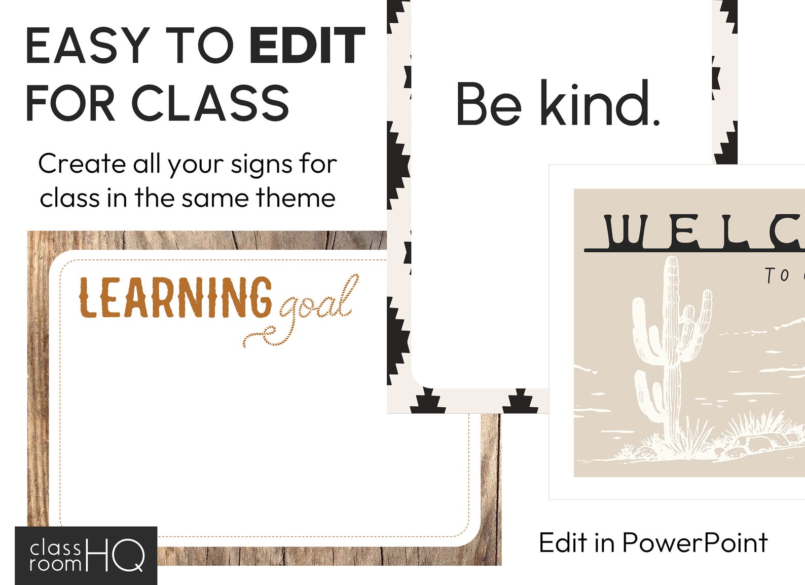 Vintage South Western Rustic Boho Theme Calm Classroom Decor Editable ...