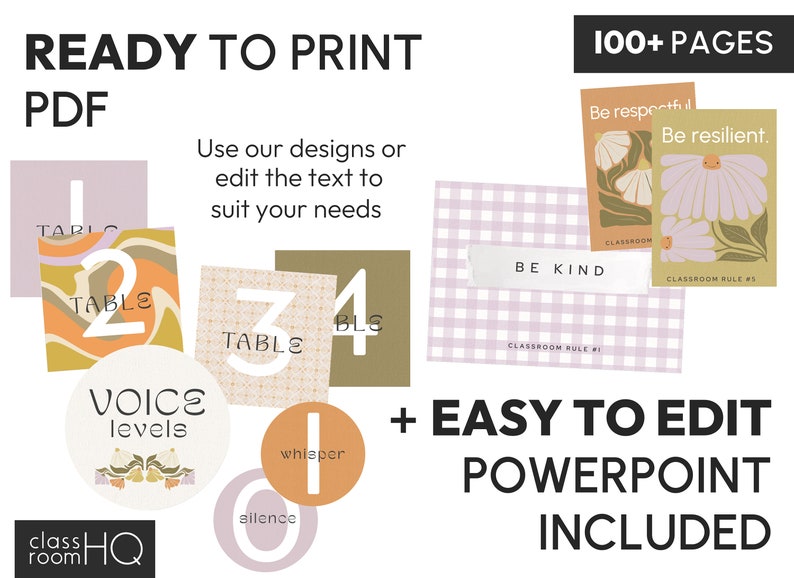 Editable Class Supply Labels, Signs and Posters Pack | SUNDAZED ...