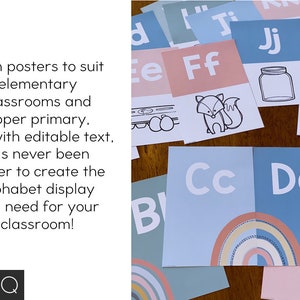 BOHO RAINBOW Alphabet Posters - Etsy