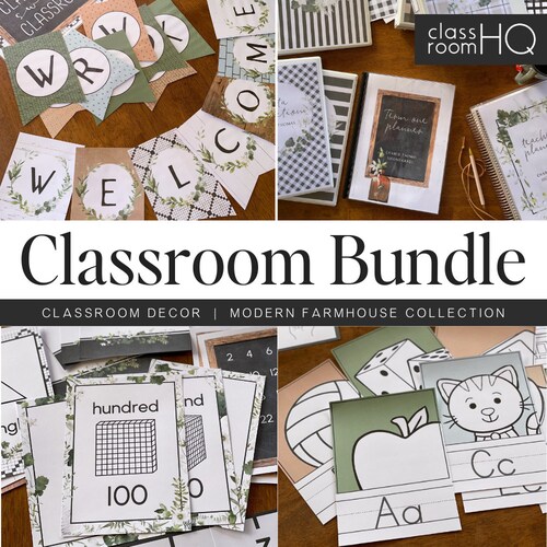 Farmhouse Rustic Editable Classroom Decor Bundle Rustic - Etsy