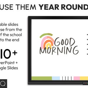 Editable Daily Classroom Slides With Timers for Classroom Management ...