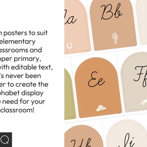 Vintage South Western Rustic Boho Theme Calm Classroom Decor Alphabet ...